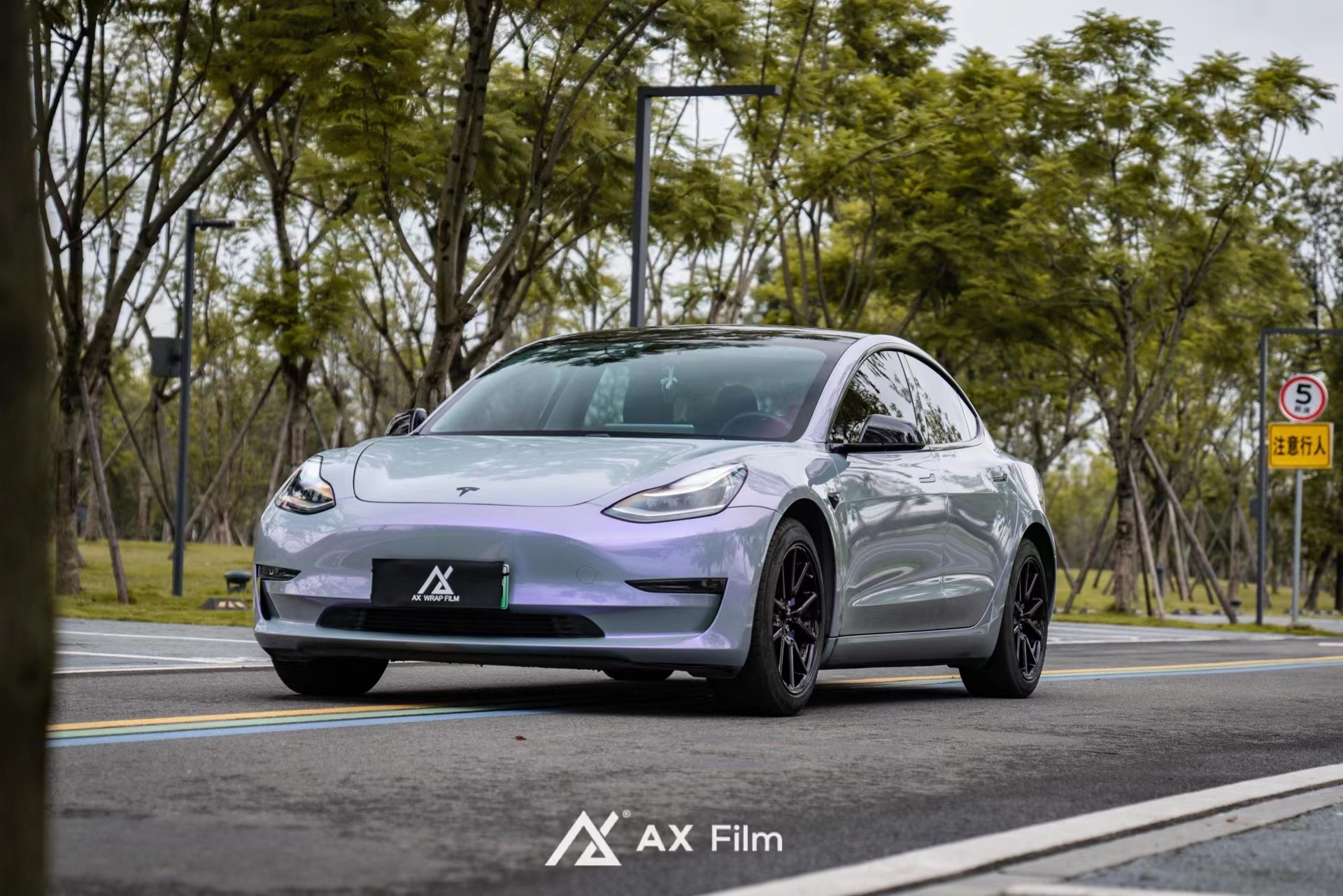 特斯拉Model3｜AX-梦幻灰魅紫