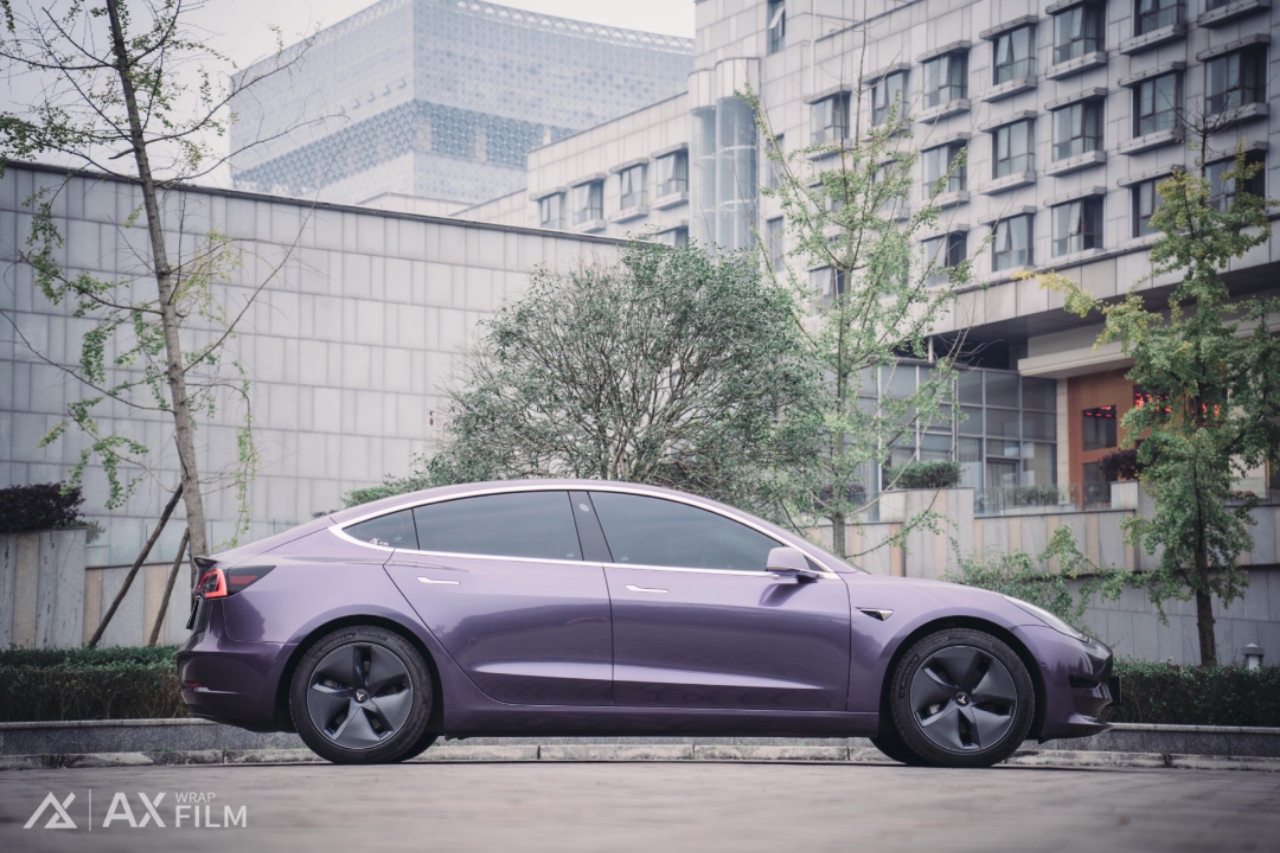 特斯拉 Model3｜AX-PET灰紫罗兰