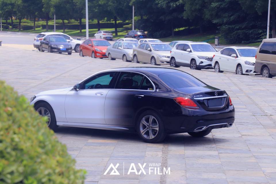 奔驰C260L｜AX-彩绘黑白渐变