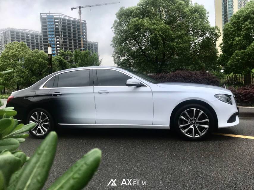 奔驰E300l｜AX-渐变白变黑