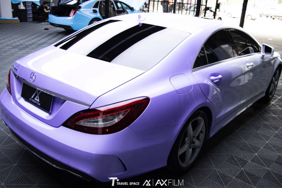 奔驰CLS｜AX-彩绘订制·白紫渐变