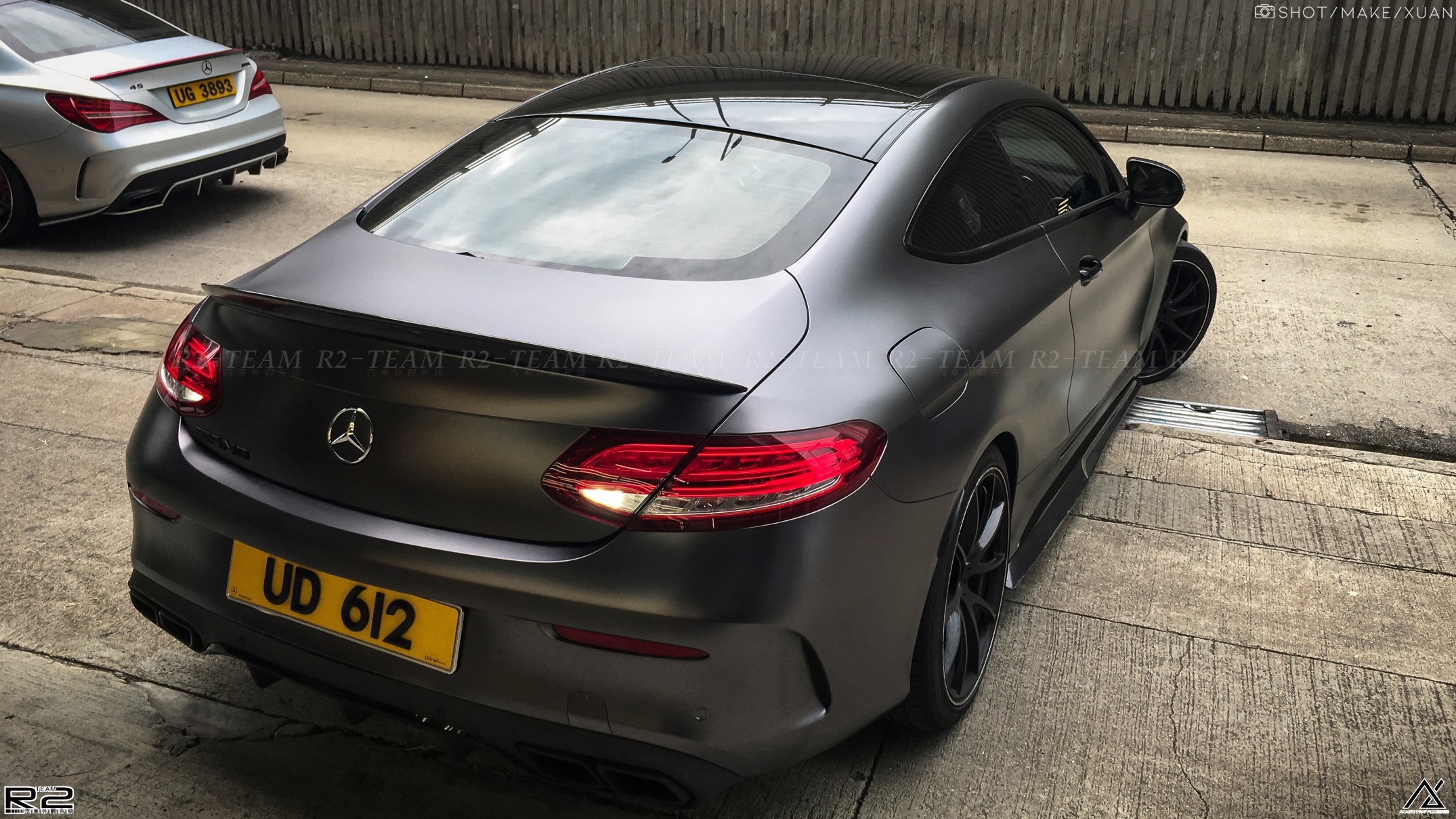 奔驰Benz AMG C63 AX wrap film AMG山灰