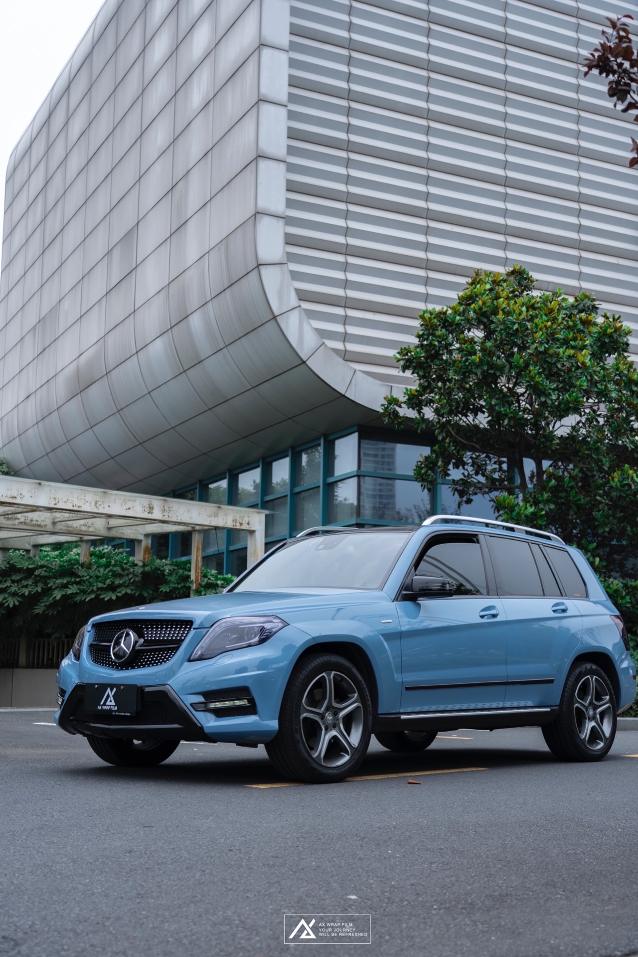 奔驰GLK，瓷器蓝