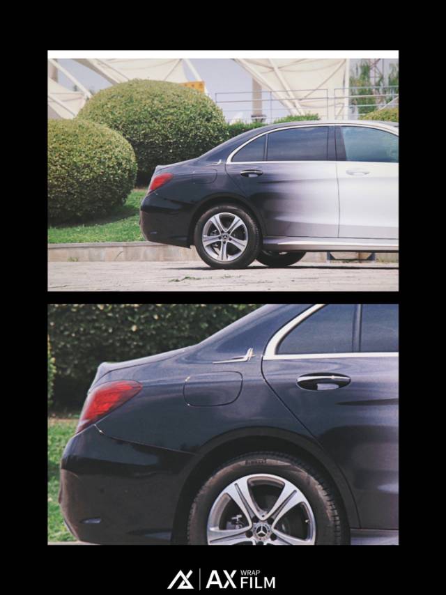 奔驰C260L｜AX-彩绘黑白渐变