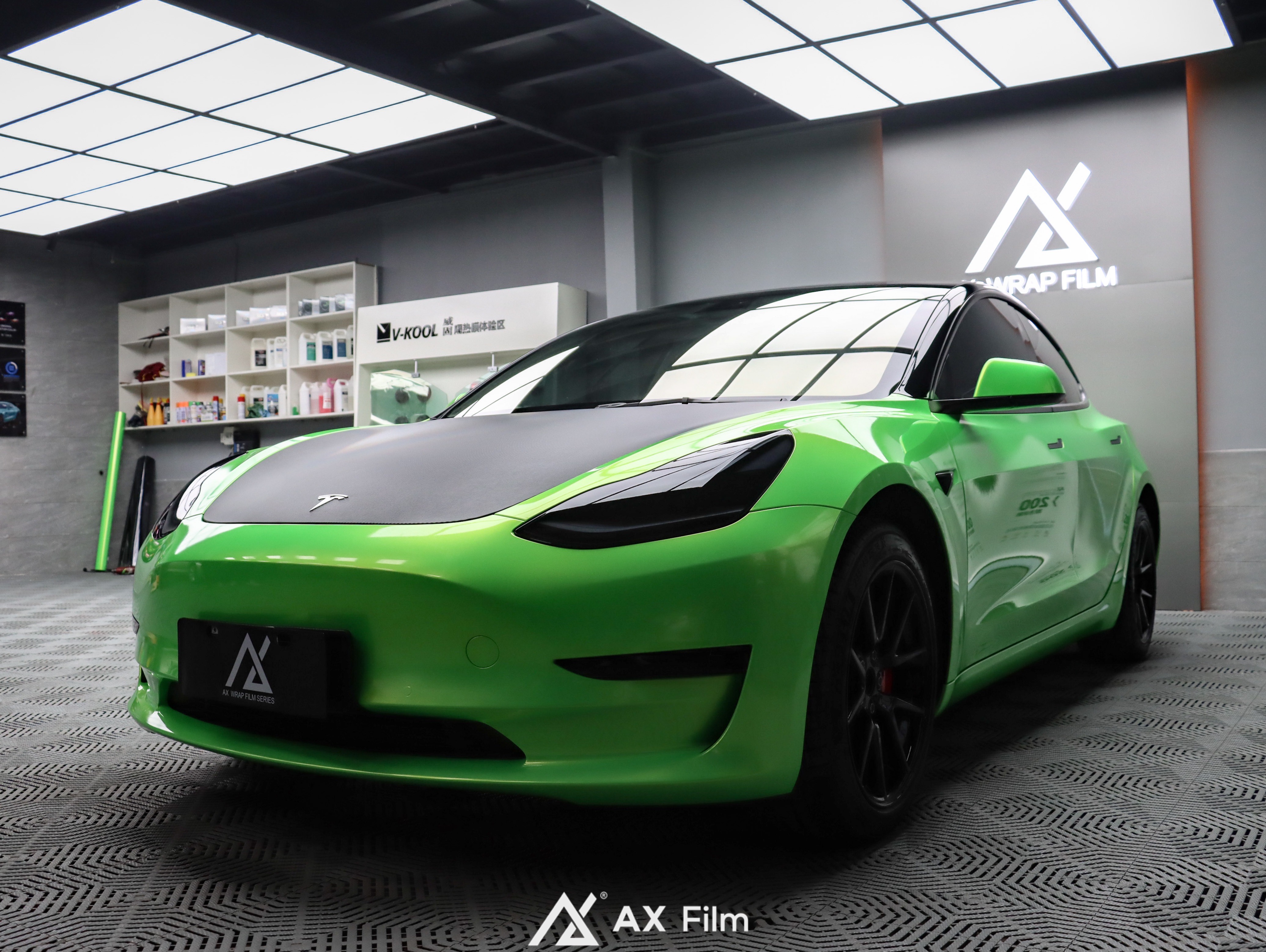 特斯拉model3 | AX-珊瑚金绿