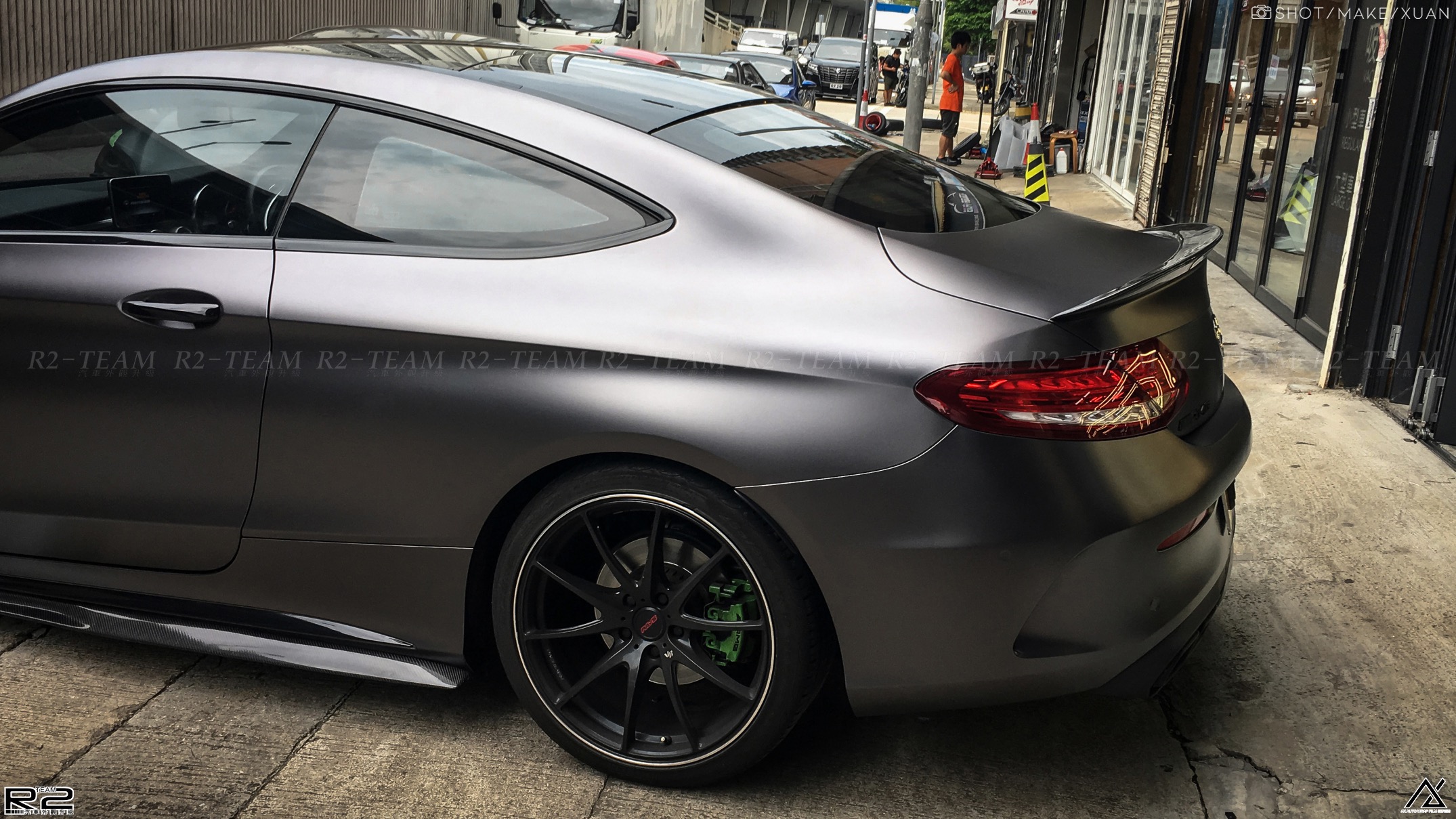 奔驰Benz AMG C63 AX wrap film AMG山灰