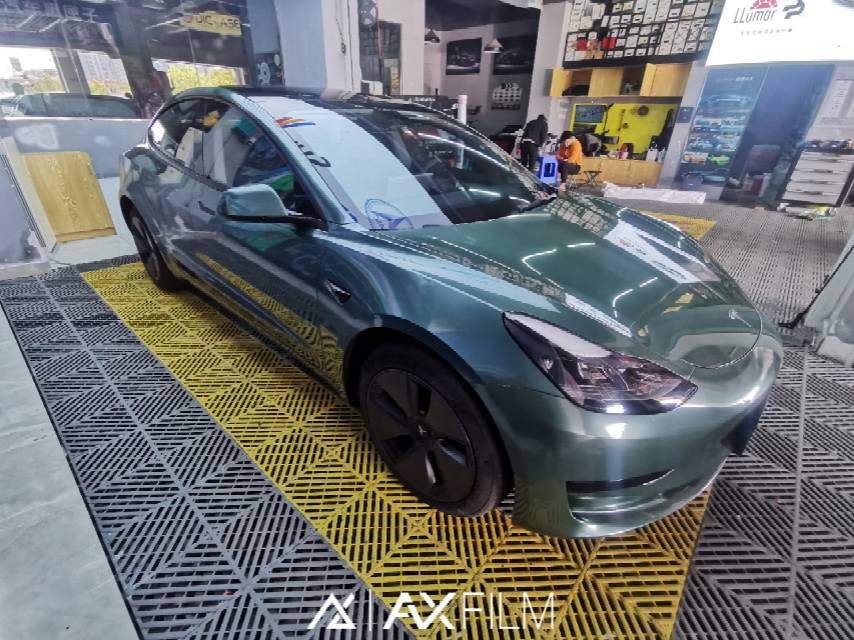 特斯拉Model3｜AX-PET冷杉绿