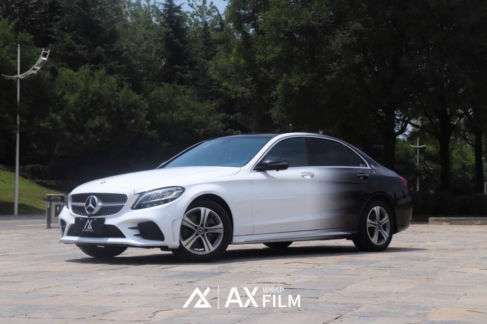 奔驰C260L｜AX-彩绘黑白渐变