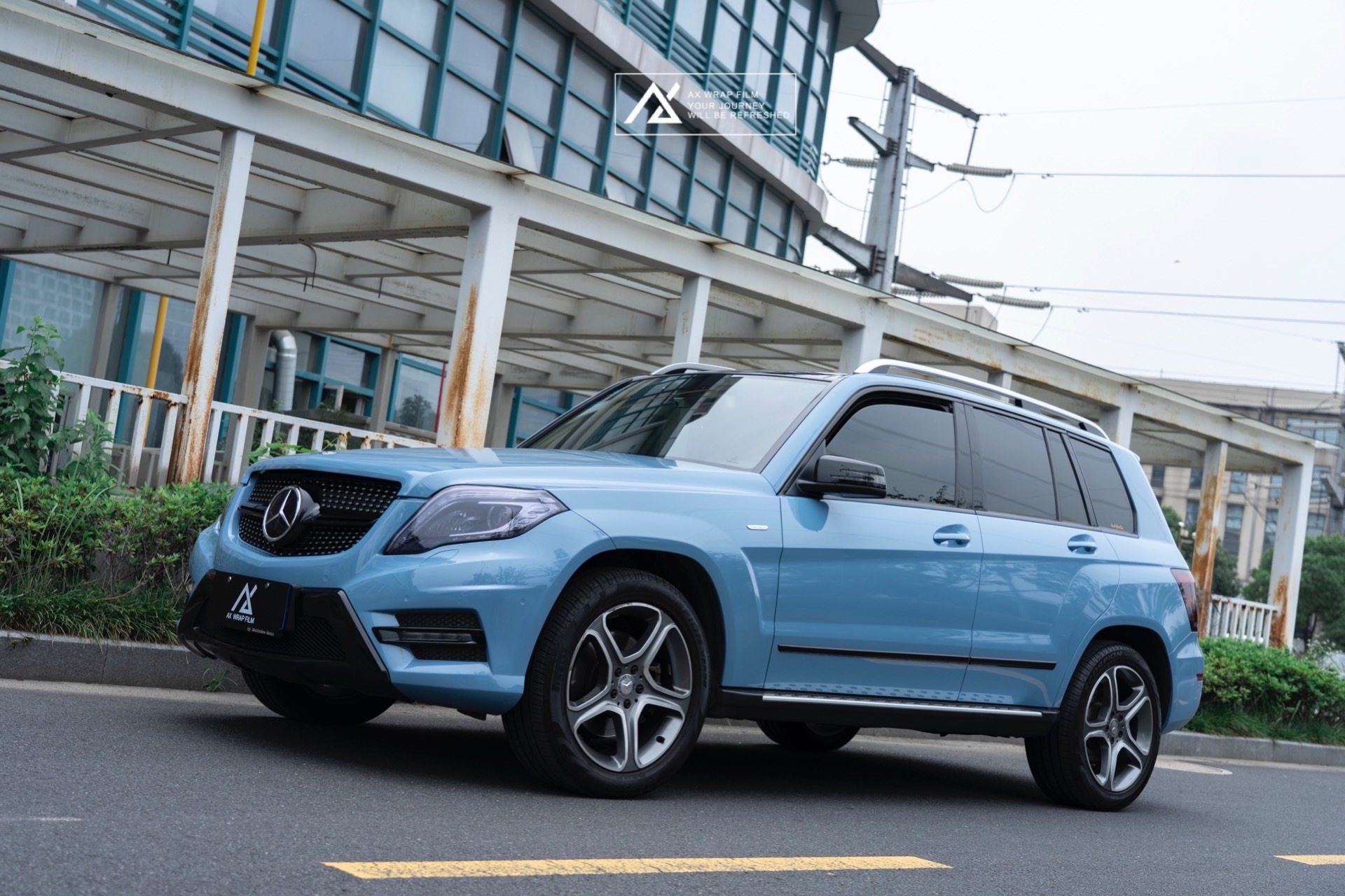 奔驰GLK，瓷器蓝