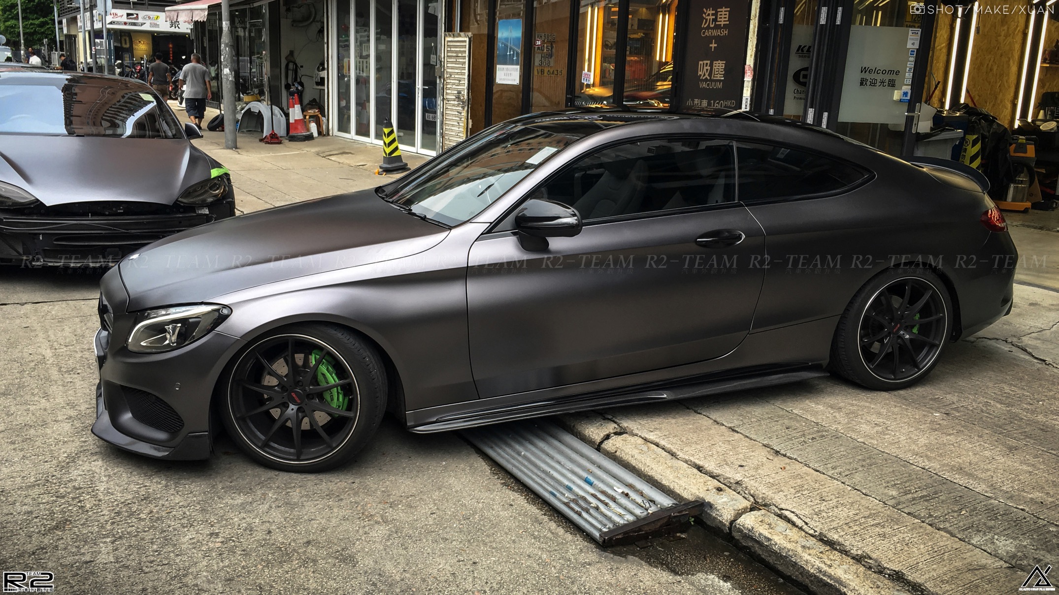 奔驰Benz AMG C63 AX wrap film AMG山灰