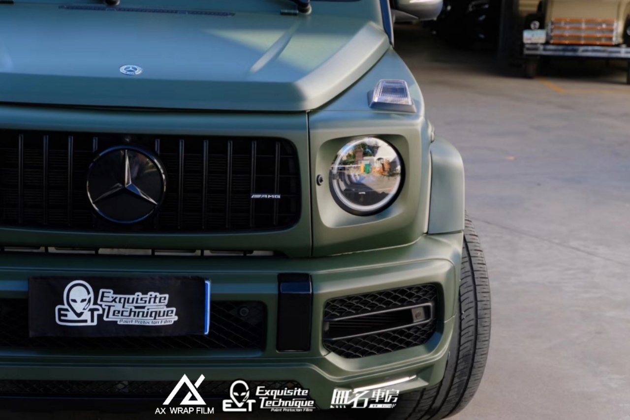 奔驰G500｜磨砂军绿