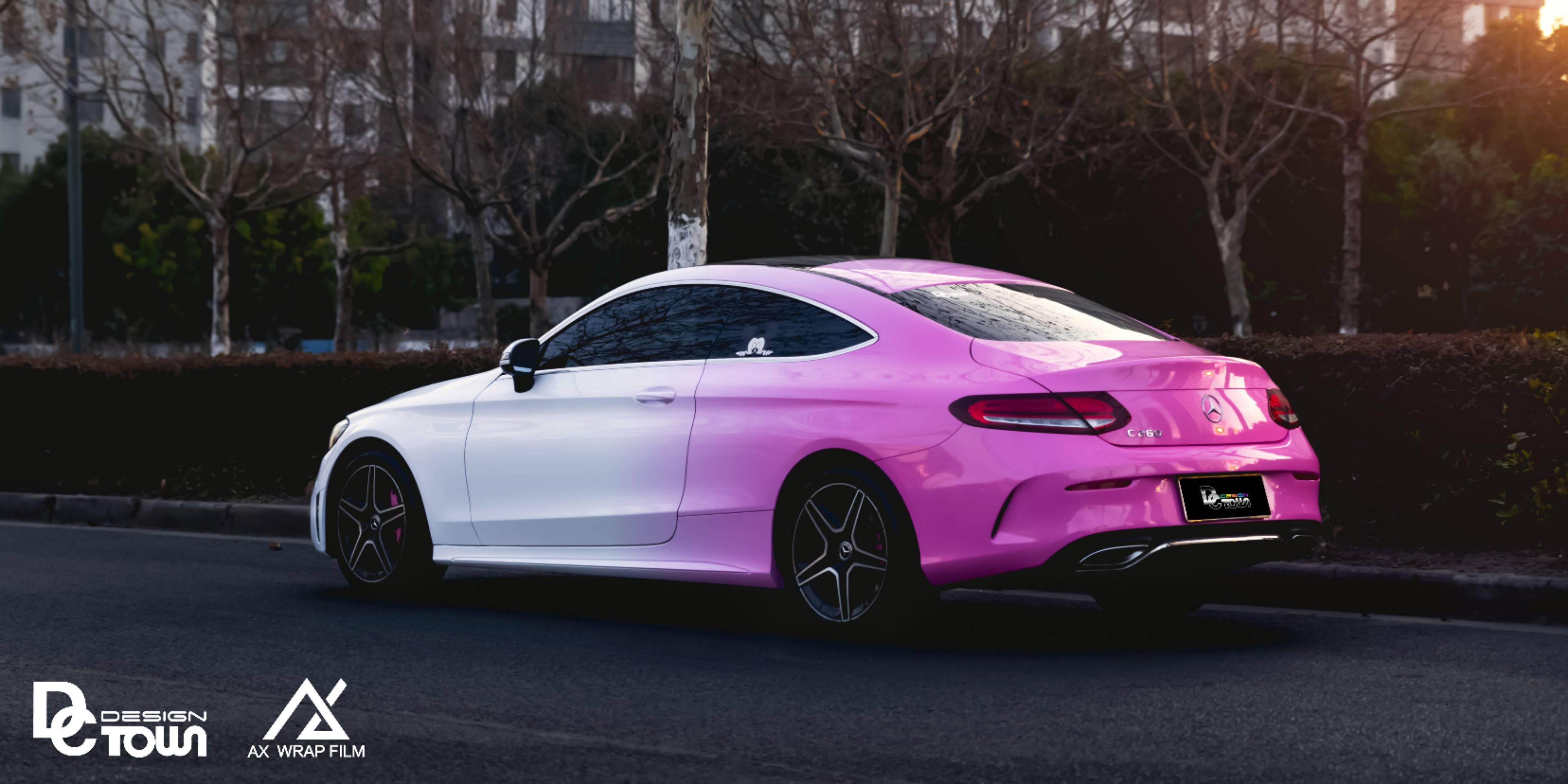 奔驰C260｜AX-渐变白变粉