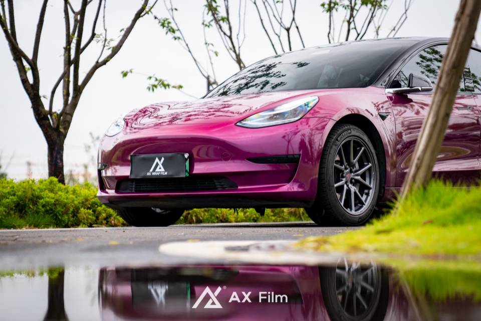 特斯拉model3｜浆果紫